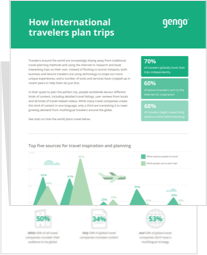 How international travelers plan trips - Gengo